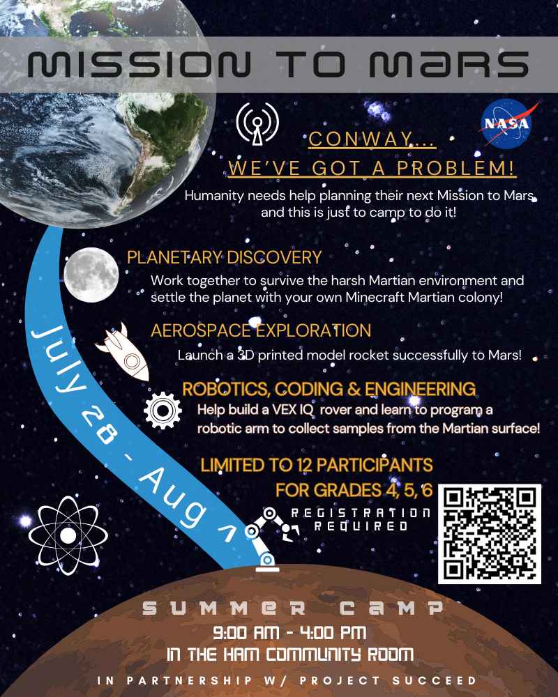 Mission to Mars Set Up | Conway Public Library